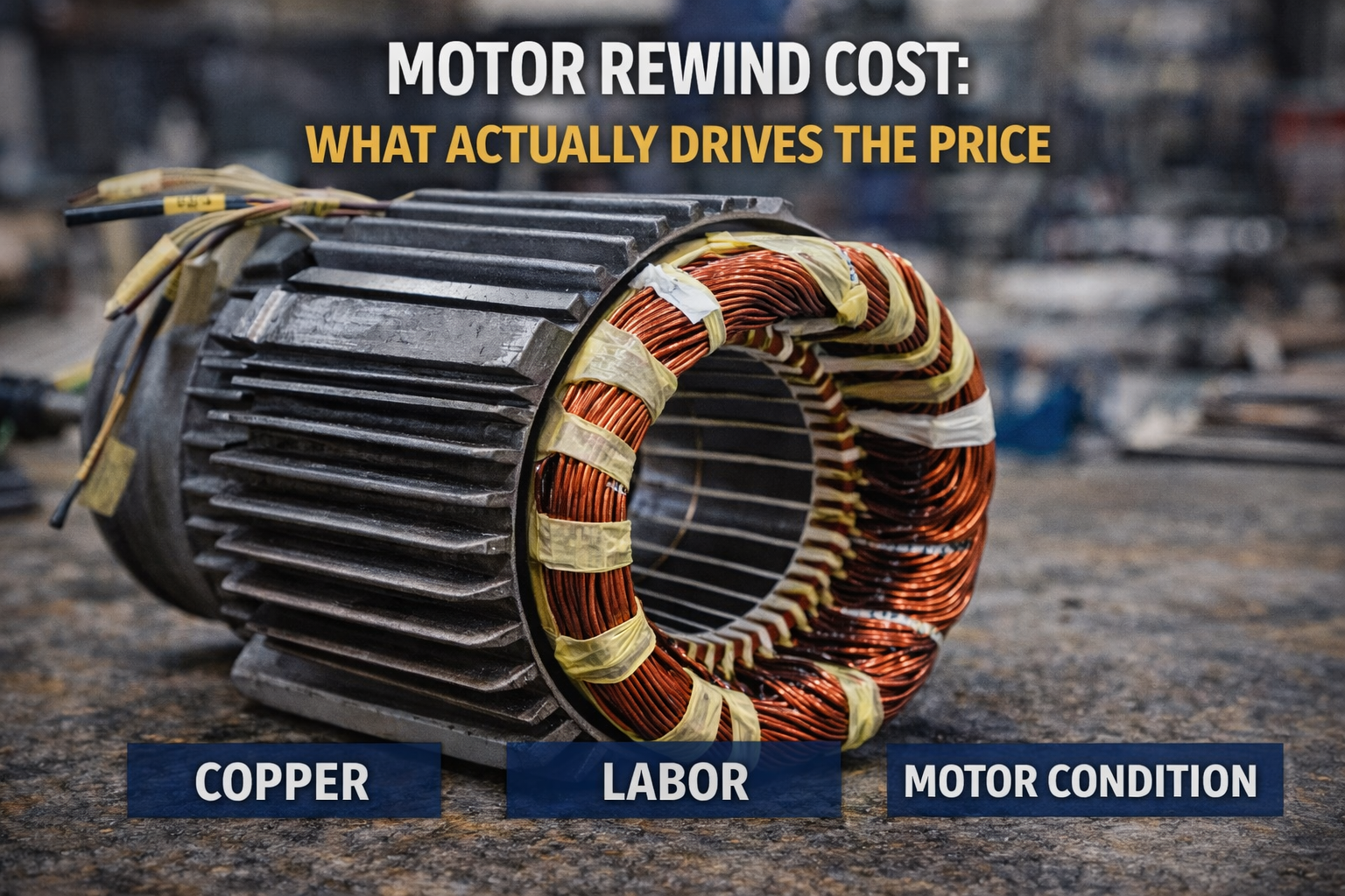 Motor Rewind Cost: What Actually Drives Price – CEM Industrial Supply